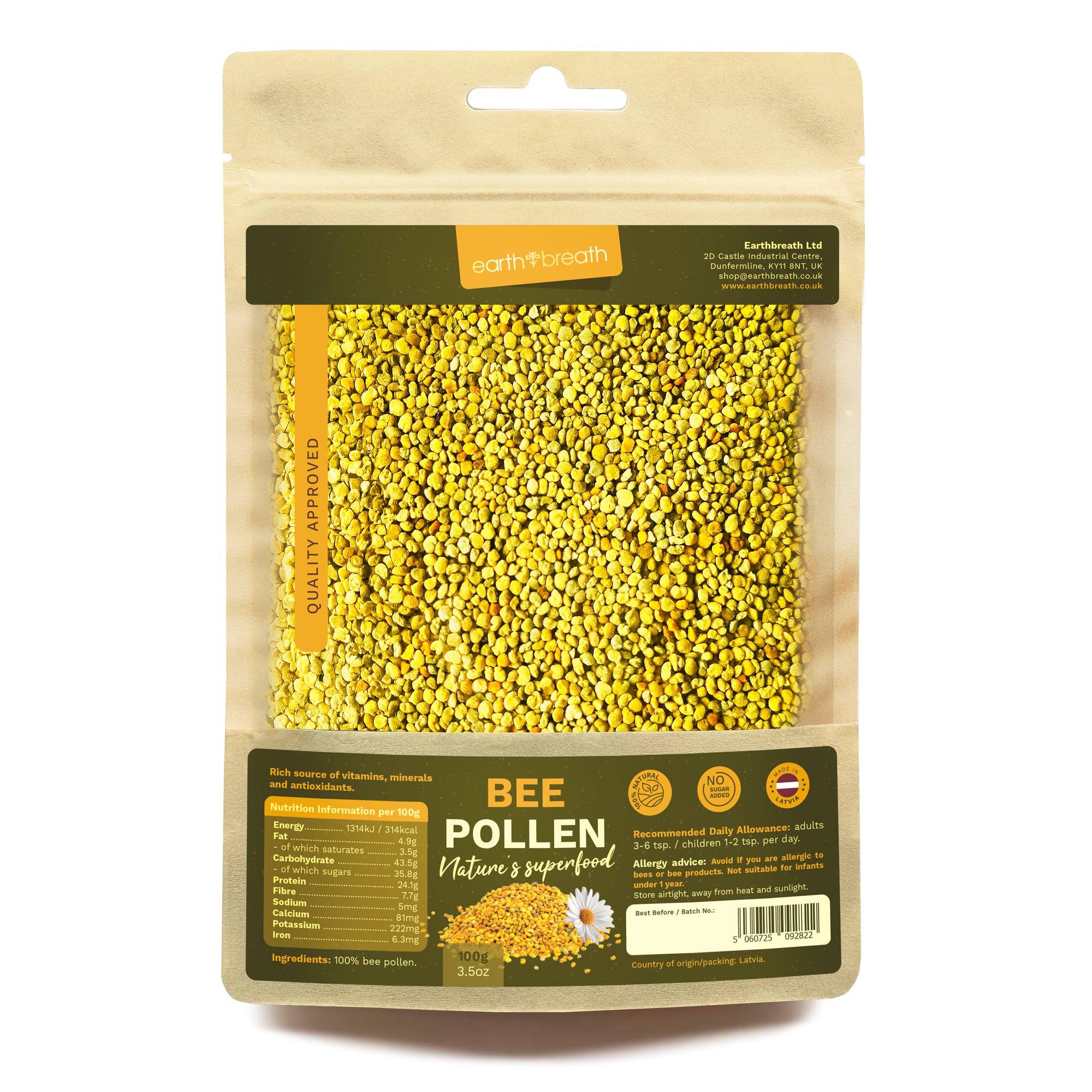 All natural Bee Pollen Honey - Earthbreath